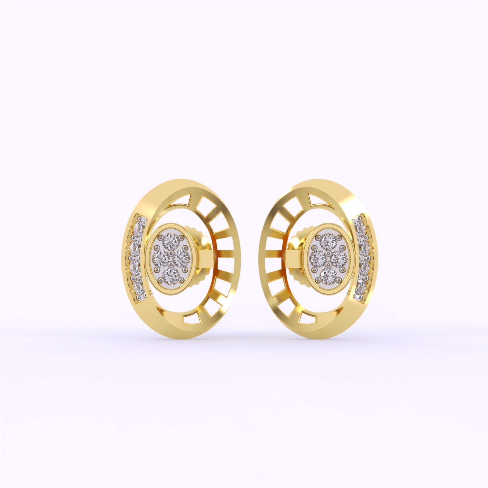Radiant Orbit Diamond Studs – Aurelia Diamonds